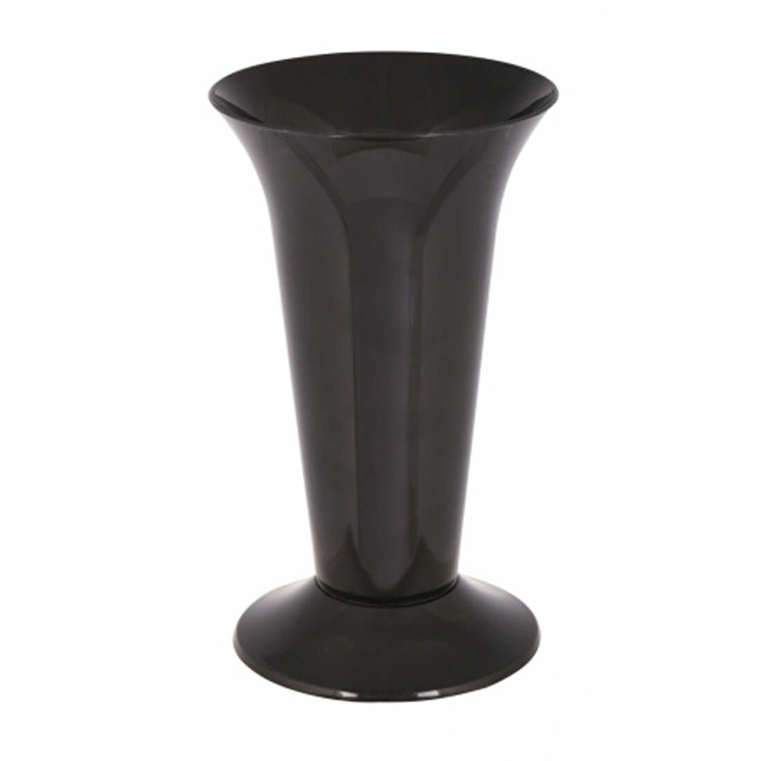 Ваза для цветов под срезку Д129мм, В217мм (черный) Альтернатива М7552