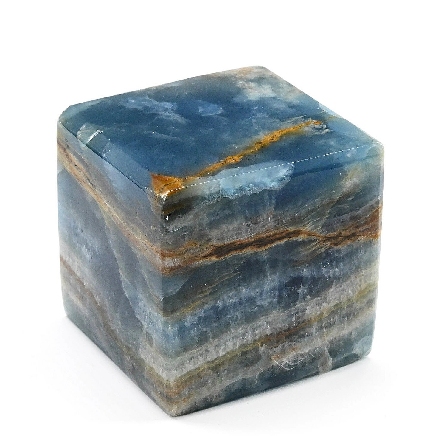 Кубик из кальцита карибского 59*59*60мм, 604г .