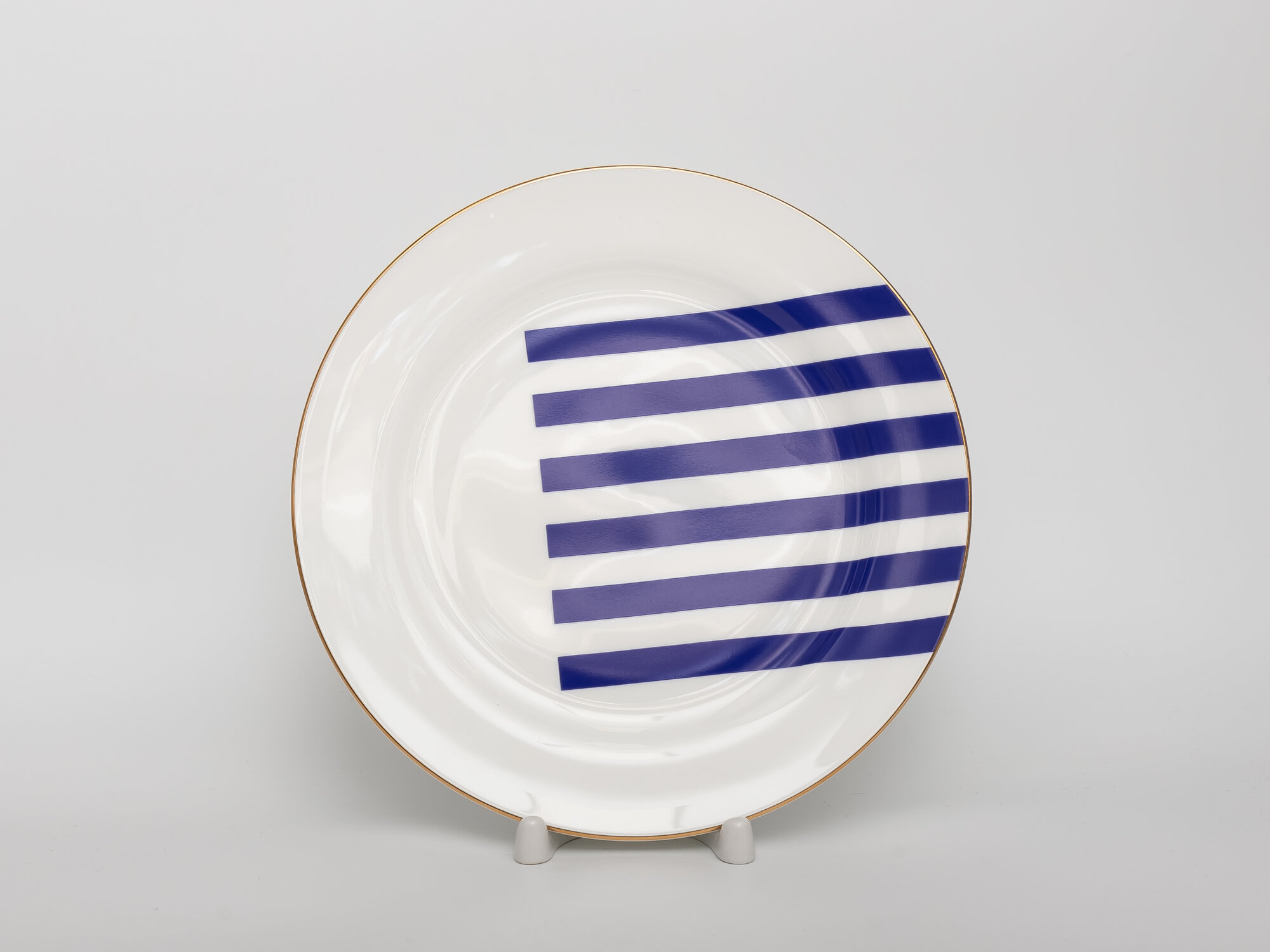 Тарелка плоская 20 см ф. Стандартная-2 рис. Да и нет (синий)