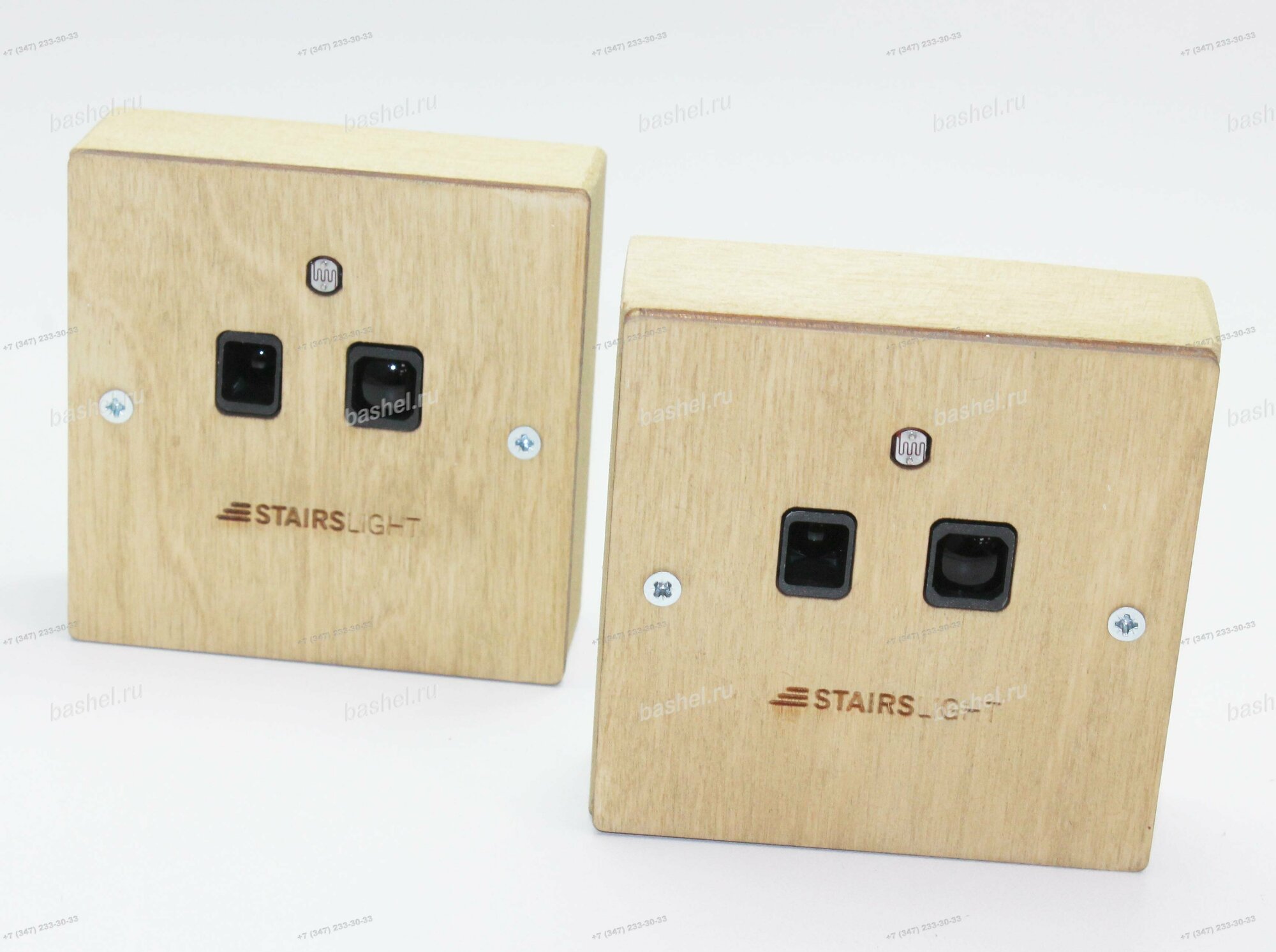 Датчик движения и освещенности SLS-IR накладной, светлое дерево, Uzens