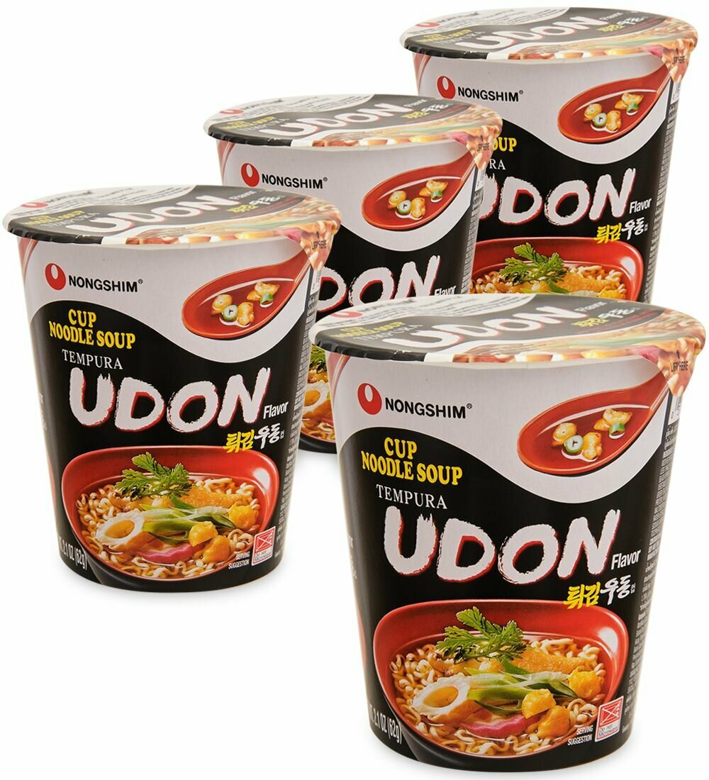 Лапша 'Нонгшим' Удон, не сушеная 4шт х 62г, Корея