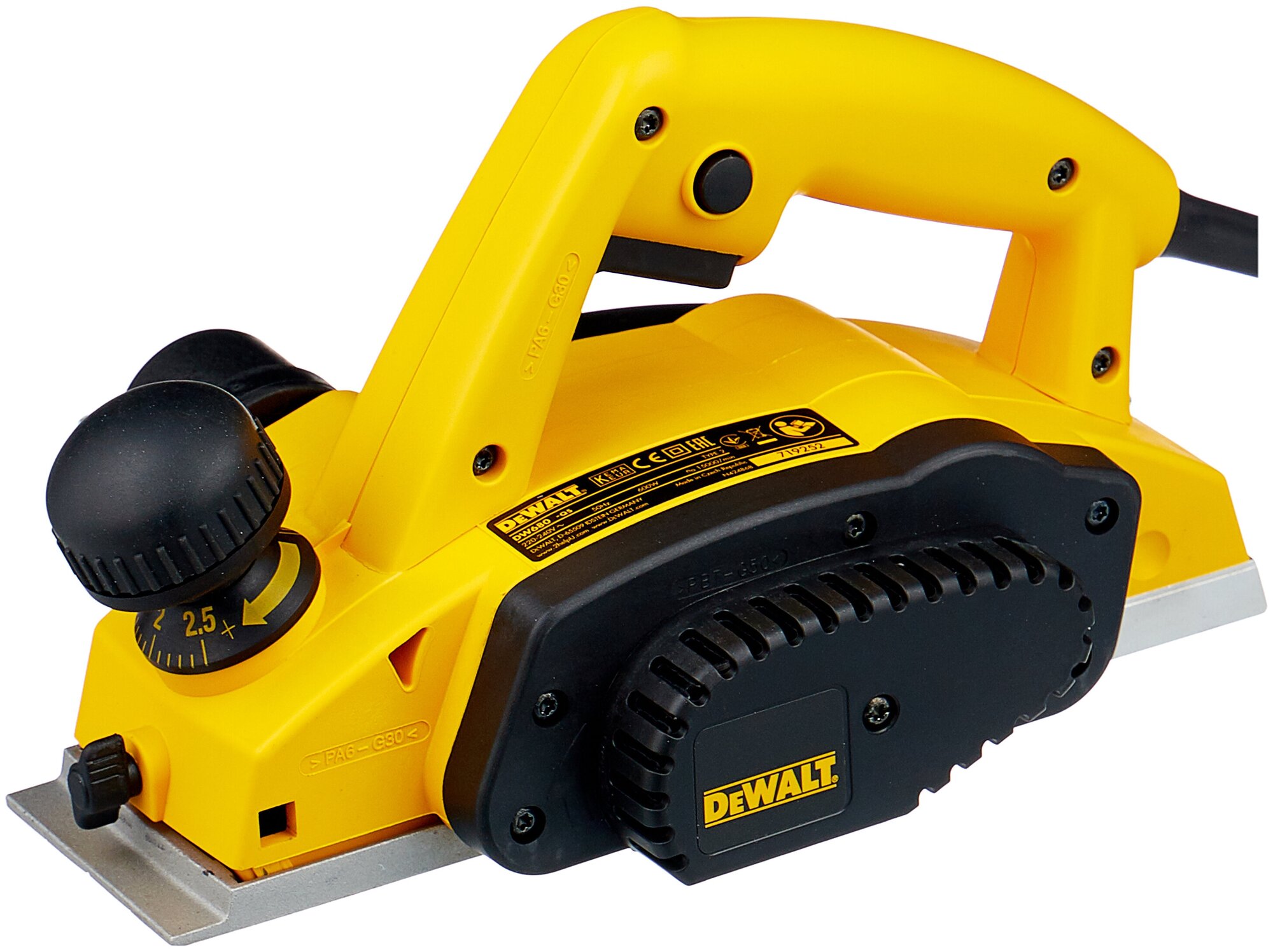Аккумуляторный рубанок DeWALT DW680, без аккумулятора, коробка