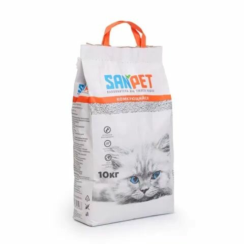 SunPet Наполнитель для кошачьего туалета, комкующийся, 10 кг