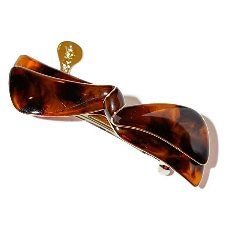 Benten Hair Clip Заколка малый бантик (черепаховый)