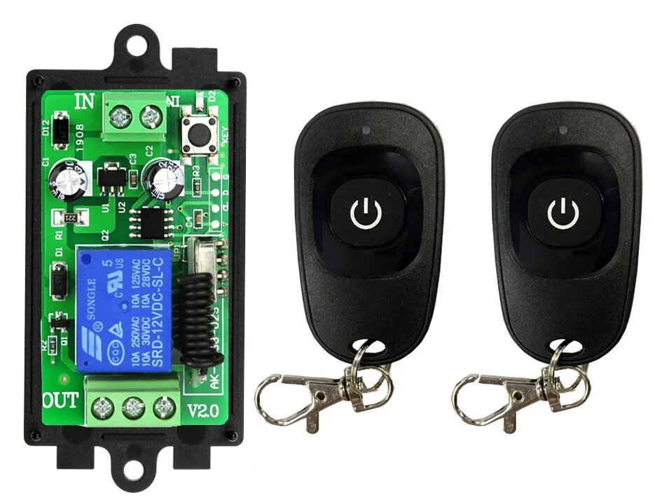 Беспроводное радиореле Xuanlongyuan 12/24В 10А с таймером C DC12V