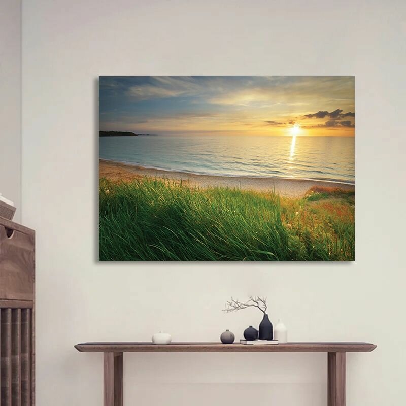 Картина ВсеКартины. Тут "Море пейзаж", 50x70 см, холст, на подрамнике, крепление "крокодил"