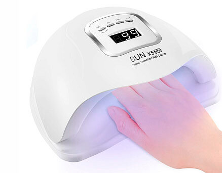 Лампа гибридная LED/UV LAMP SUN5 48W для сушки гель-лака, дисплей, таймер