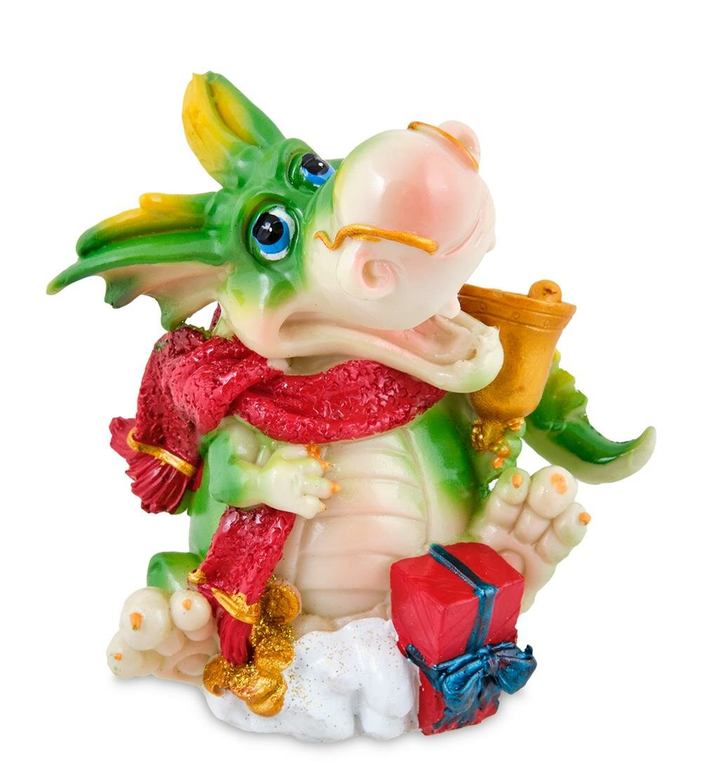 Копилка Дракон с колокольчиком A2183748 разностор, Полистоун