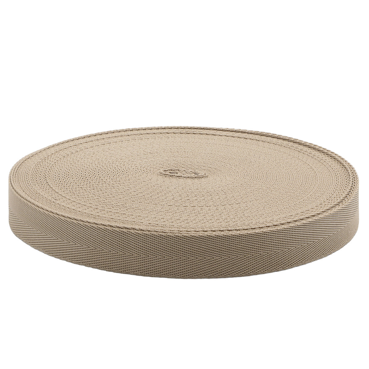 Стропа ременная 25 мм, 25 м, 15,1 г/м, рис. 9356, Красная лента (24 кремовый)