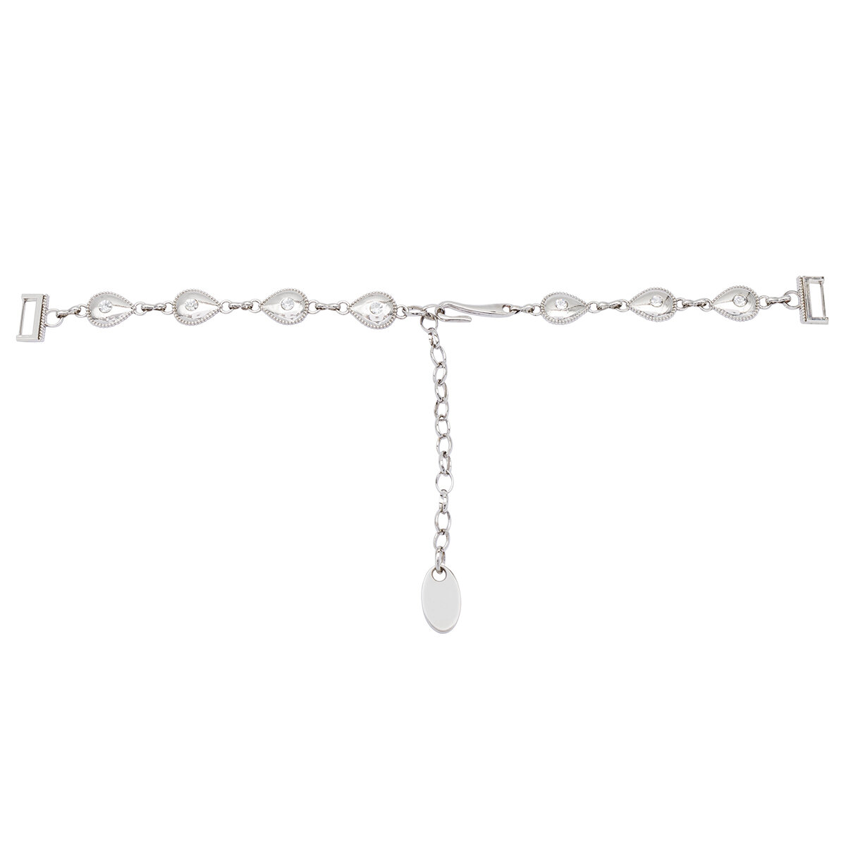 Украшение для одежды и сумки со стразами Hobby&Pro, НРВ1700, 30*13 см (никель)