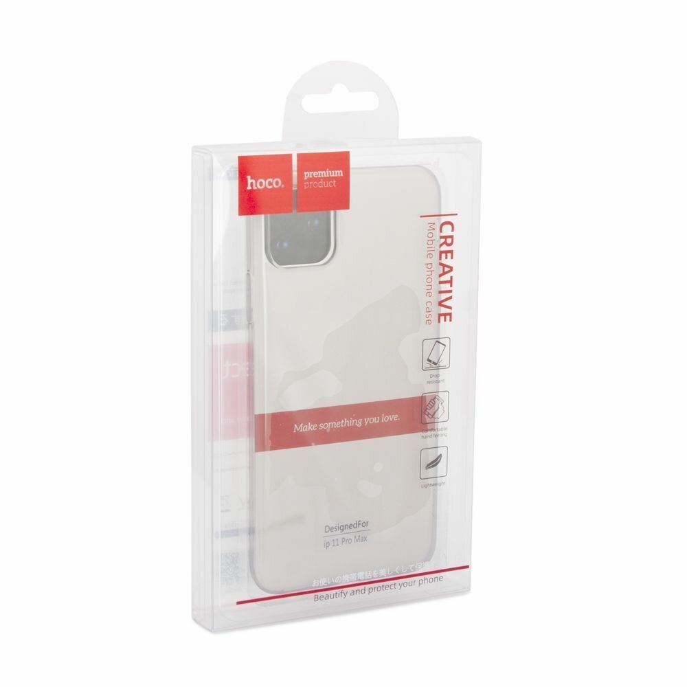 Чехол для телефона Apple iPhone 11 Pro Max Hoco Light Series, TPU Case, прозрачный, черный