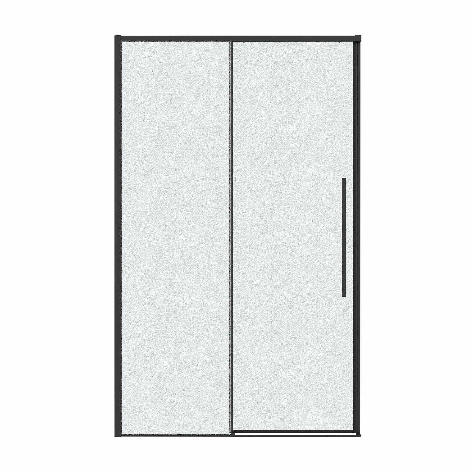 Душевая дверь в нишу Grossman 100. K33.01.130.21.02 Galaxy (130*195) черный матовый, стекло шиншилла, 1 место