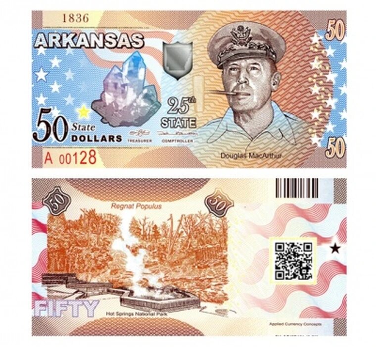 50 долларов 2016 Arkansas США, фэнтези, сувенирная копия, банкноты и купюры редкие коллекционные