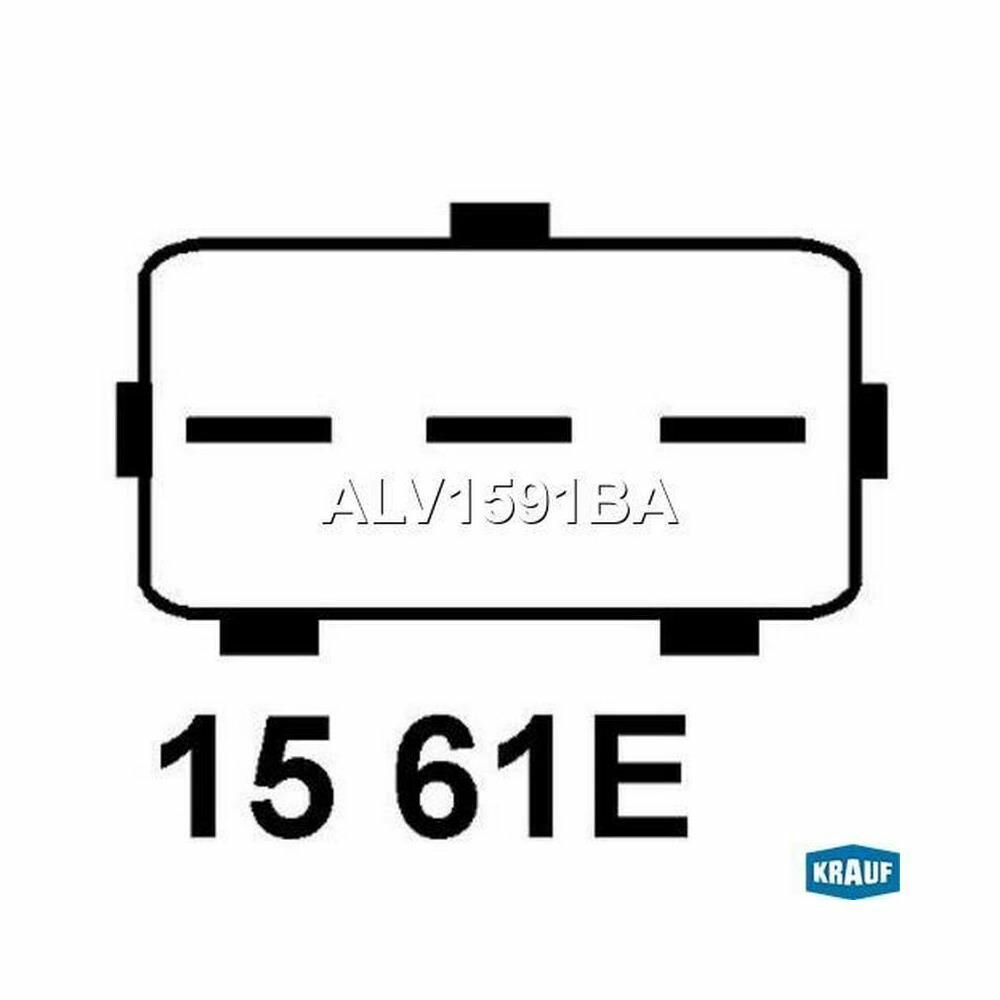 Генератор KRAUF ALV1591BA, для BMW E46/E39/E53, металл, пластик, серый — фото 1