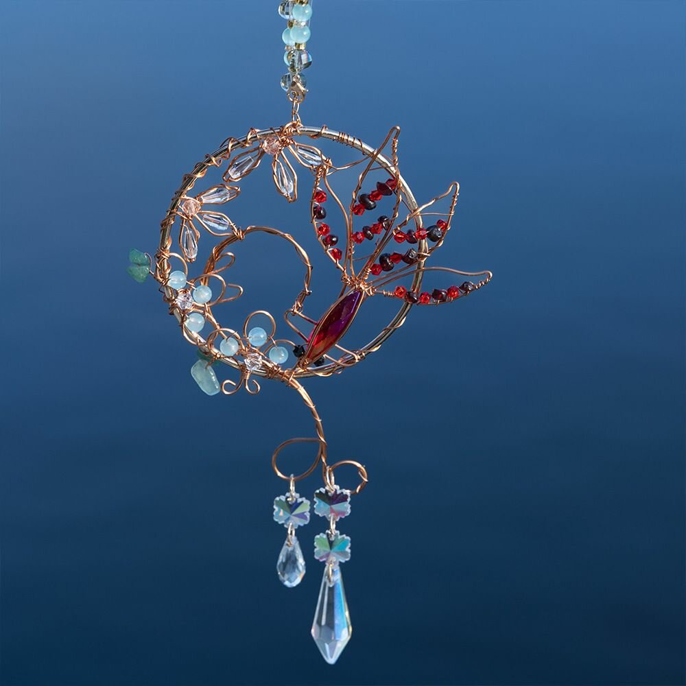 Ловец солнца / снов / света , подвеска интерьерная, призма радужная, хрустальный ловец радуги на окно 1 шт