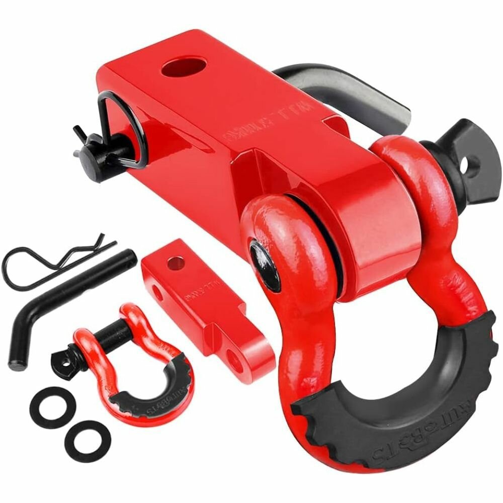 Прочная на разрыв ствольная коробка весом 45 000 фунтов с резьбовым штифтом диаметром 5/8 дюйма, пряжкой 3/4 дюйма, аксессуарами для прицепа для спасения транспортных средств на бездорожье.