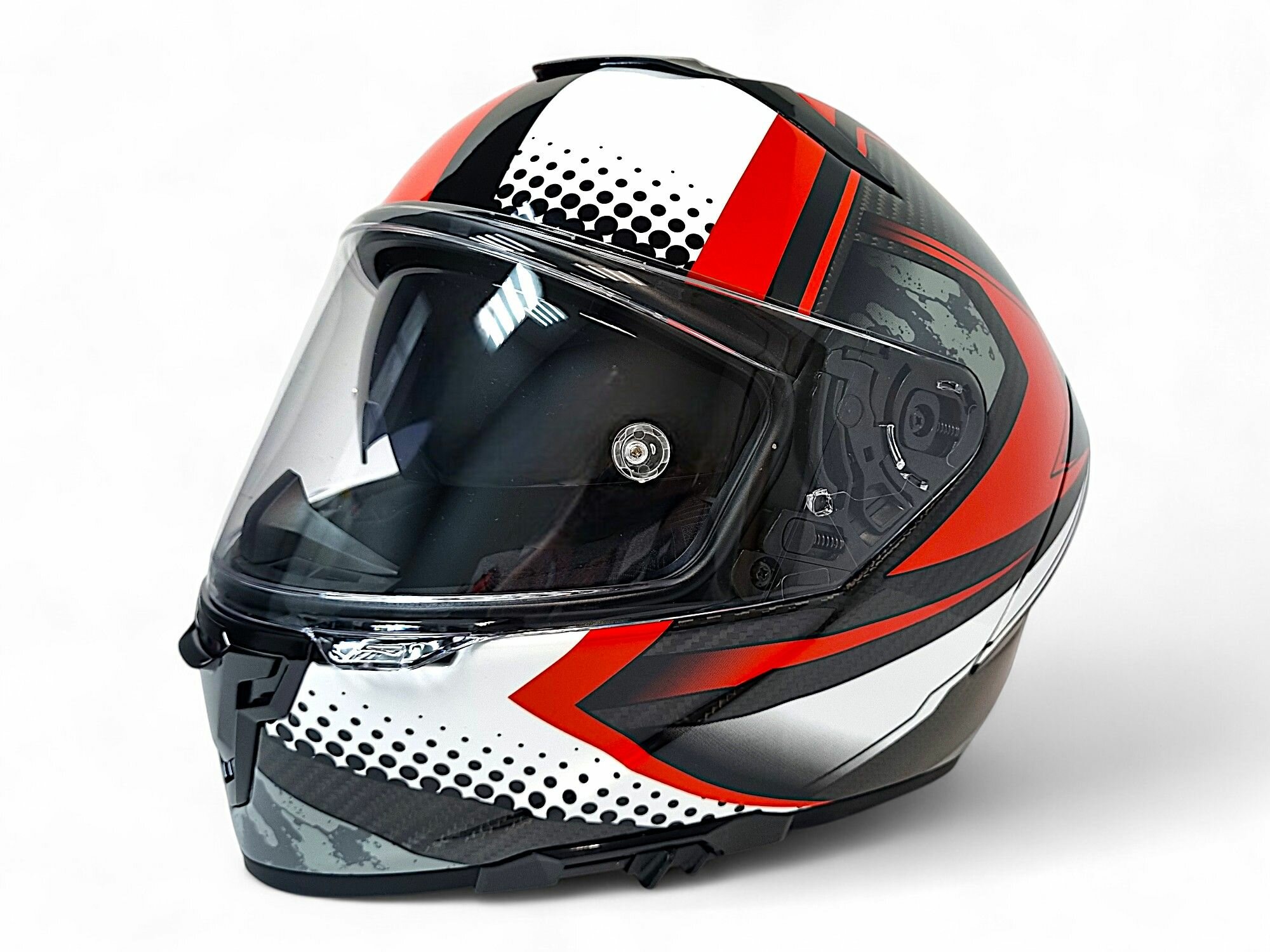 Мотошлем Интеграл AiM RH360 Carbon Battle Red, XL