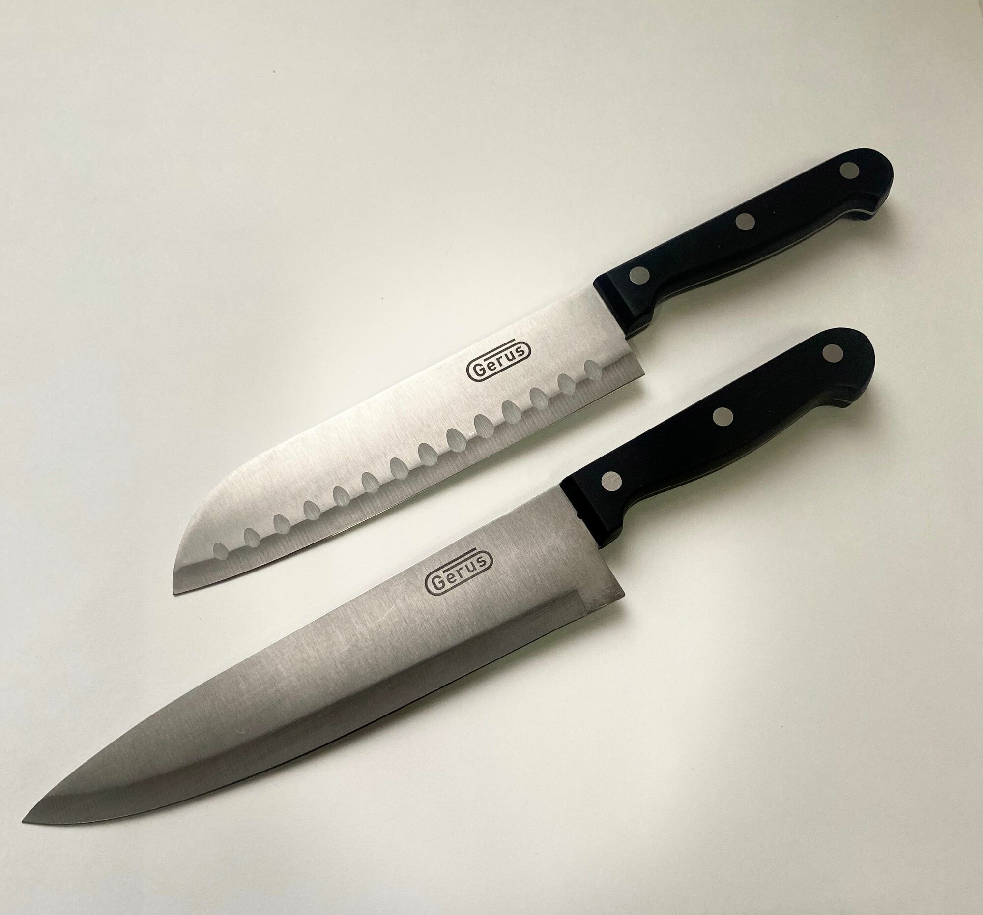 Набор поварских ножей Gerus 2 шт (Santoku+ Классический)