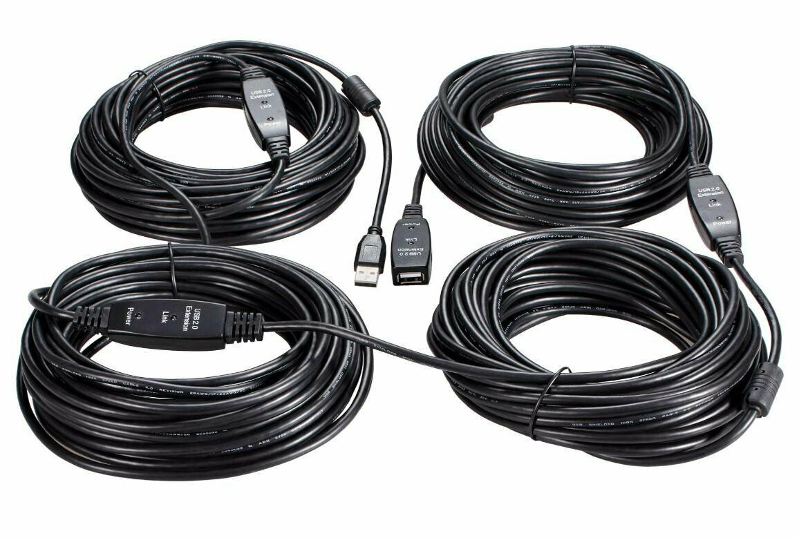 Кабель-адаптер USB2.0-repeater, удлинительный активный Af> 50м медь iOpen