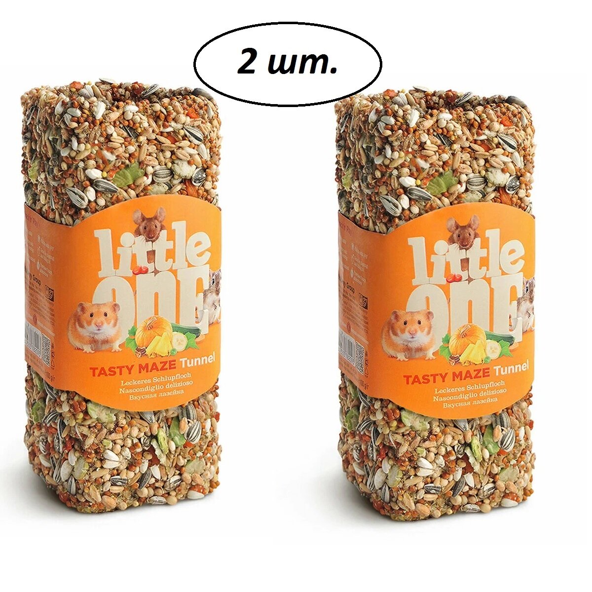 Little One Лакомство для грызунов Туннель "Вкусная лазейка" малый (2 штуки)