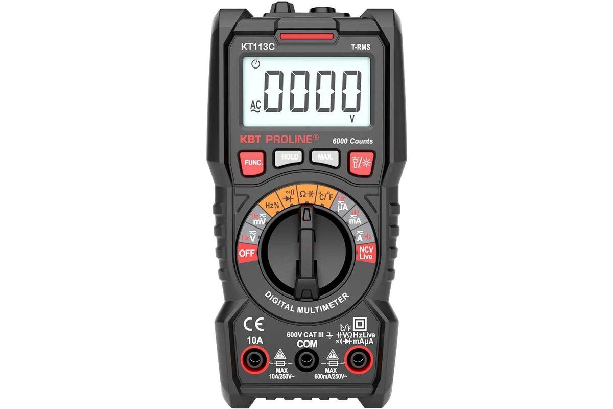 КВТ KT 113С цифровой мультиметр PROLINE 91918 серия для измерения напряжения и тока