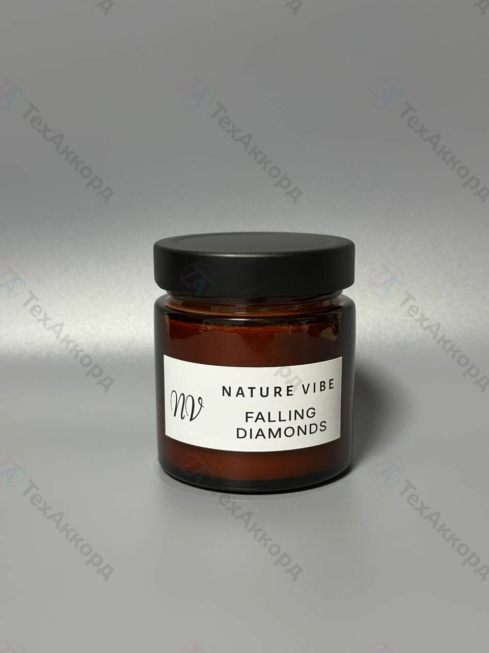 Свеча в стакане с ароматом "Падающие бриллианты", 180 мл.