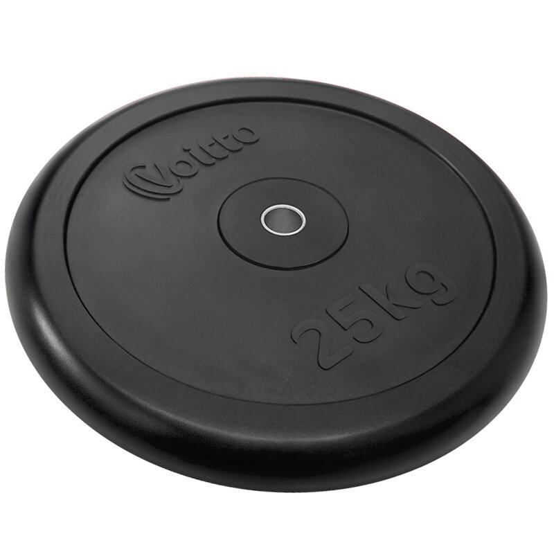 Диск обрезиненный Voitto V-307 25 кг, черный (d31)