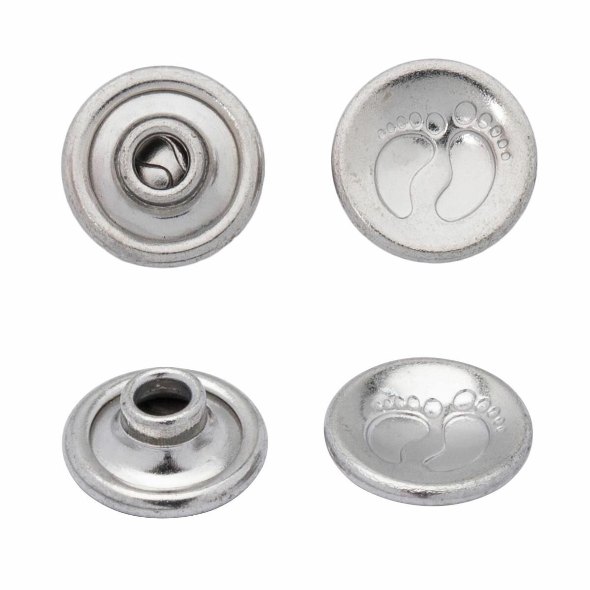 Хольнитен джинсовый BIG D 9 мм, "Лапки" цветной металл без гвоздя, никель, 50 шт (69060)