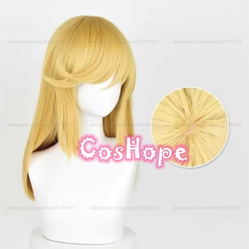 CosHope термостойкий парик Applejack золотой желтый