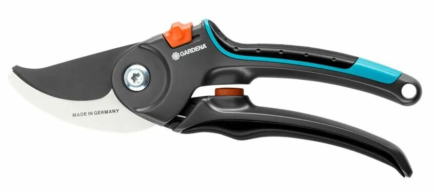 Секатор Gardena B/M, нержавеющая сталь с покрытием, голубая, оранжевая, черная