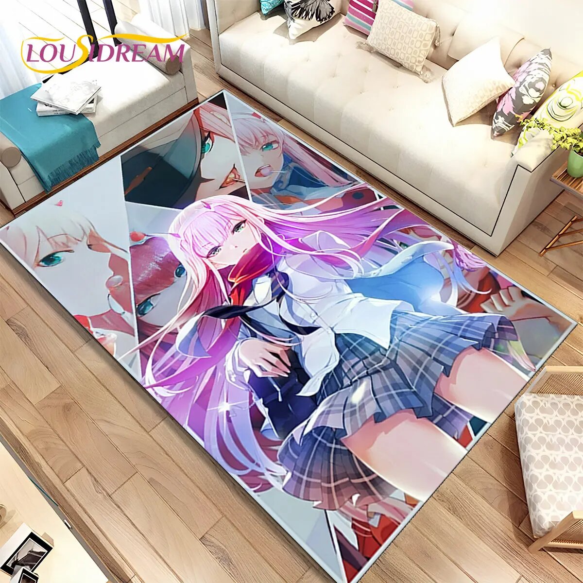 Коврик DARLING In The FRANXX, 60x90см, черный