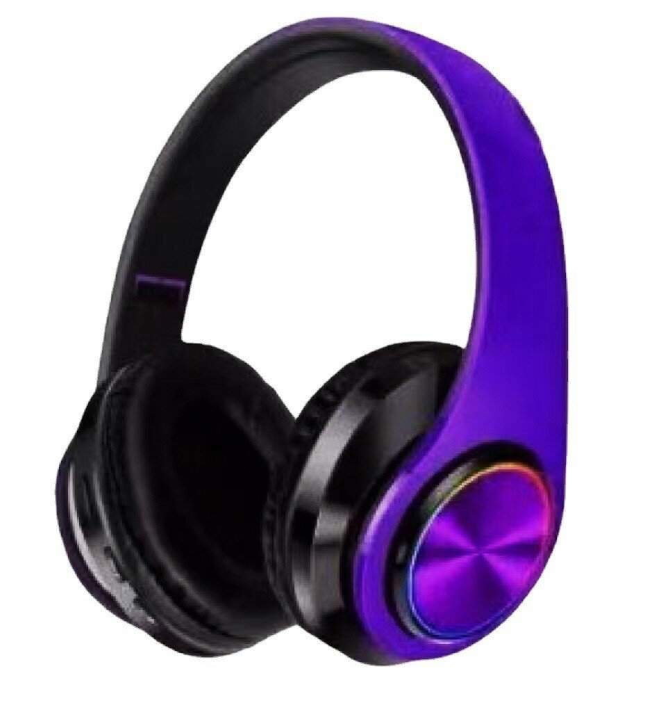 Беспроводные наушники B39, с FM-радио и Micro-SD картой подключаемые по Bluetooth, с RBG подцветкой