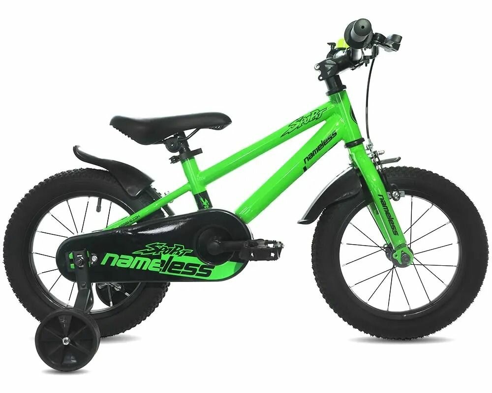 Велосипед 14" NAMELESS SPORT зеленый/черный 2025г, 14S2-GN/BK(25)