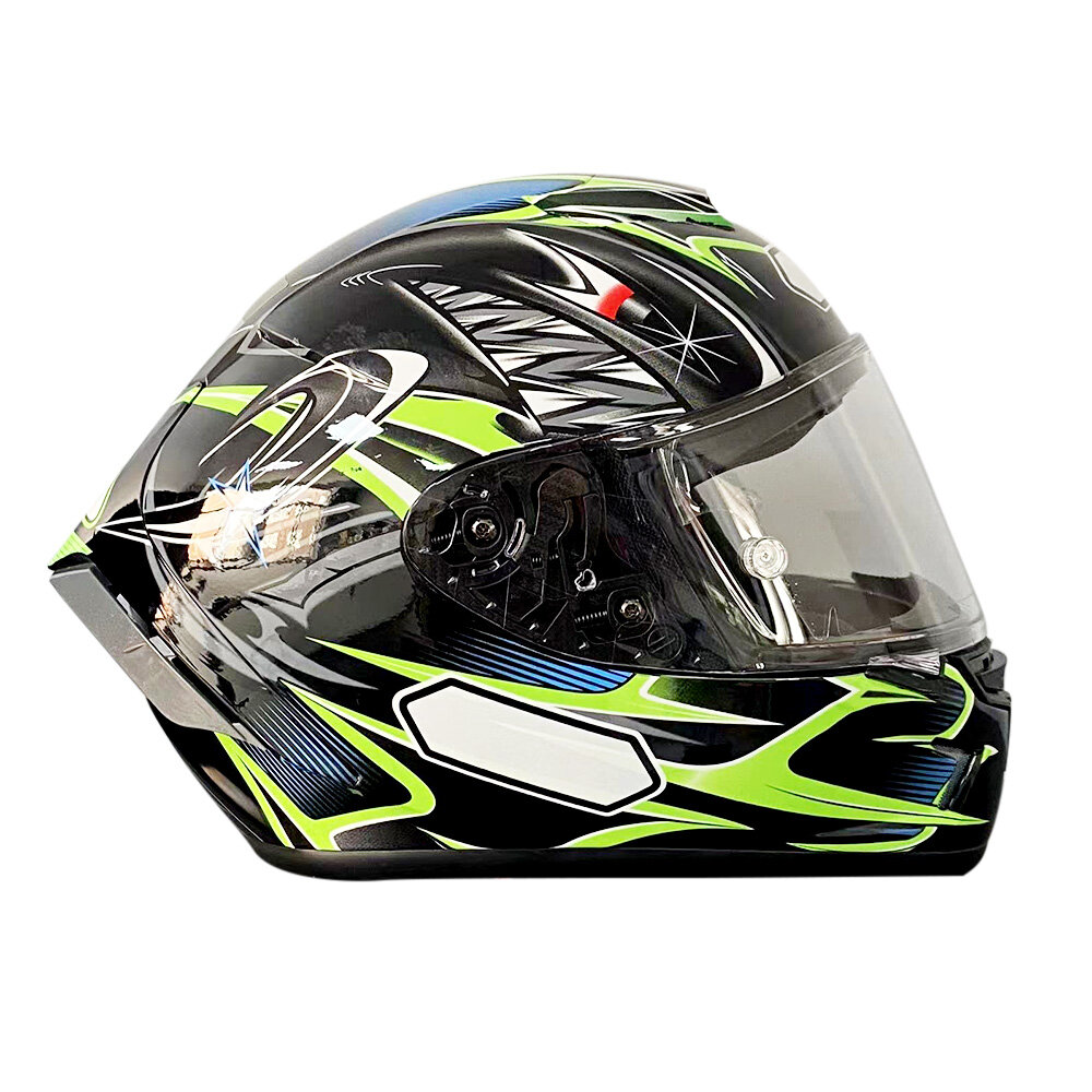 Мотошлем Полноформенный Мотошлем Экипировка для Мотоциклистов Всесезонный Мотошлем Дыхающий Легкий для Надевания и Снятия Материал ABS+Хлопок Обхват Голови 55-56см(S), 57-58см(M), 59-60см(L), 61-62см(XL), 63-64см(2XL) Размер Упаковки 39.5*26*27см Вес