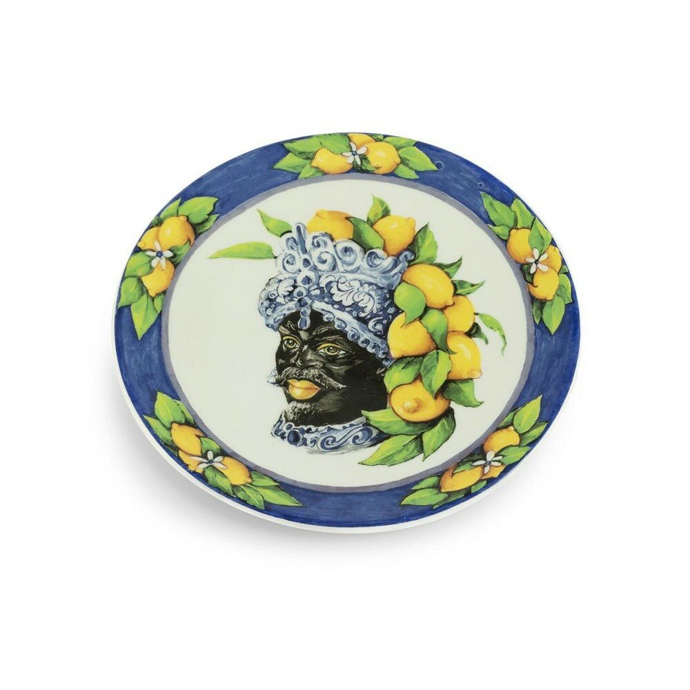 Десертная тарелка Abhika Moro Moro Head Small blue 601022,800+blue