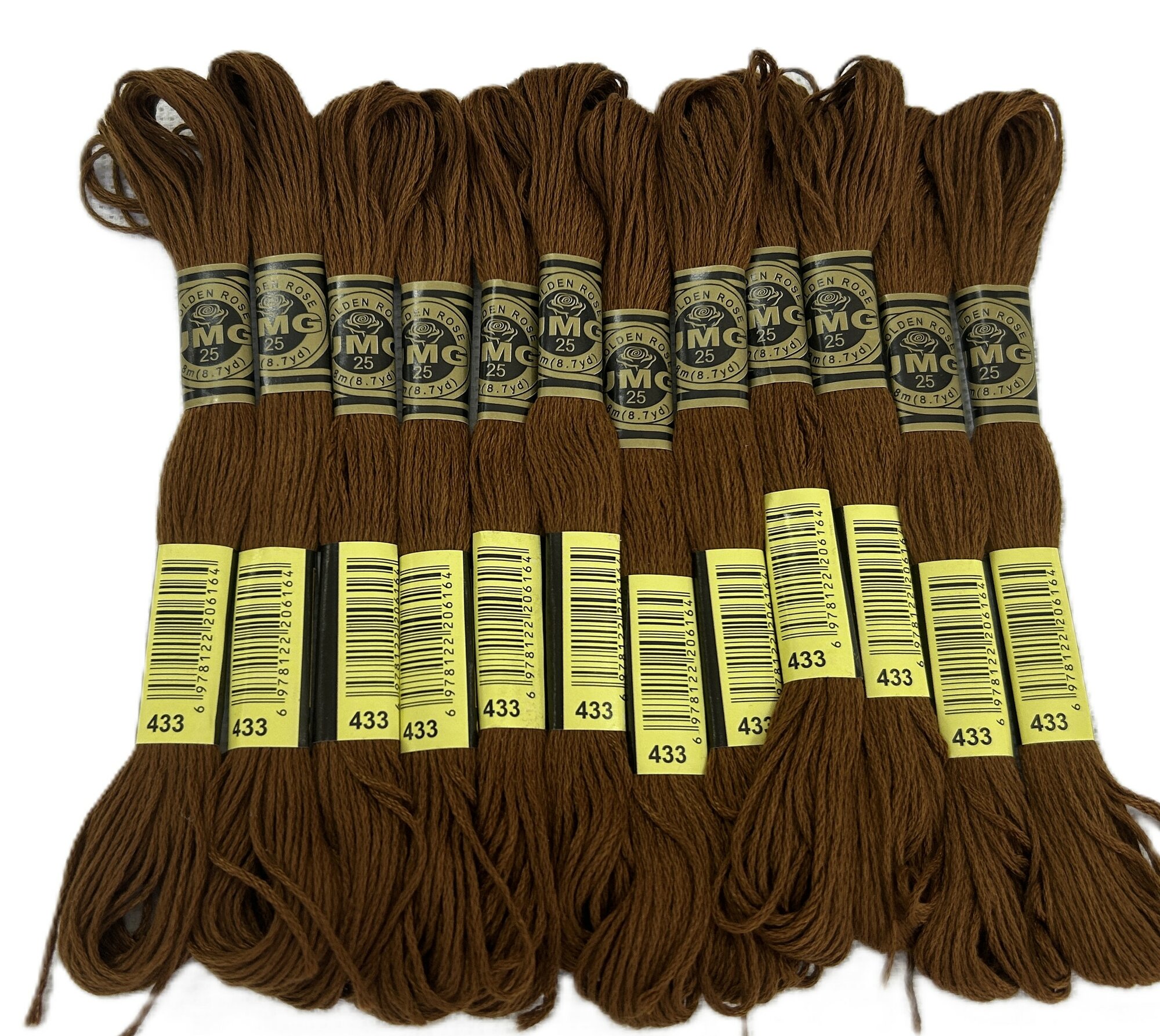 Нитки для вышивания JMC мулине (150-3866) 100% полиэфир 12 штук x 8 м