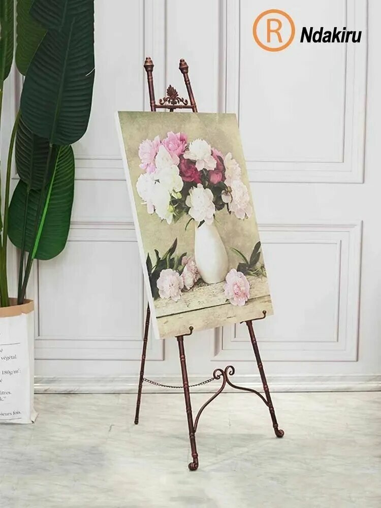 Мольберт регулируемый Металл напольный для рисования свадебных табличек и постеров, подходит для детей и взрослых