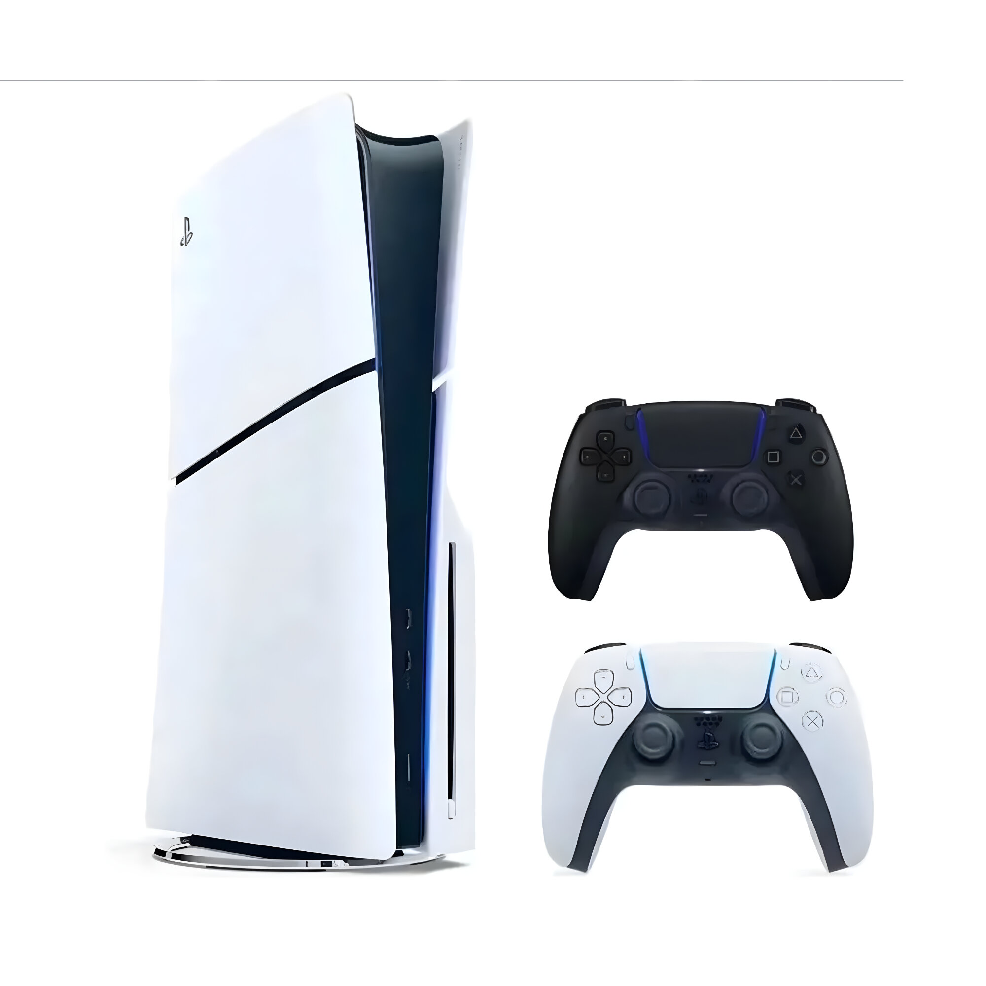 Игровая приставка Sony PlayStation 5 Slim с дисководом + 2 геймпад (черный, Midnight Black)