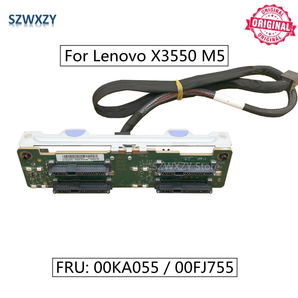 SZWXZY оригинальный для Lenovo X3550 M5 00KA055 00FJ755 Backplane 4 Bay 2,5 "HDD SSD SFF с кабелем Быстрая доставка