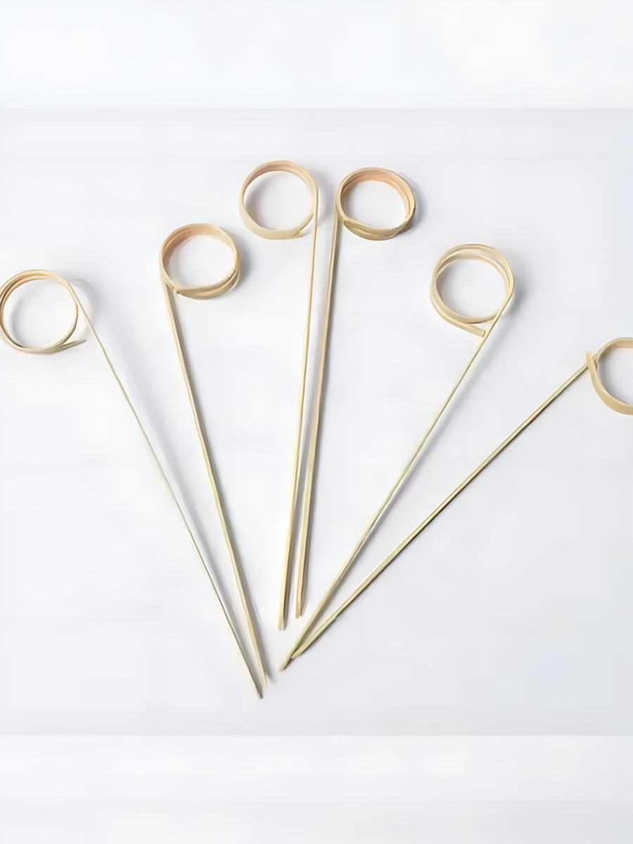 Шпажки для канапе деревянные "BAMBOO LOOP PICK 6" №3, бамбук, 500 шт, длина 15.5 см