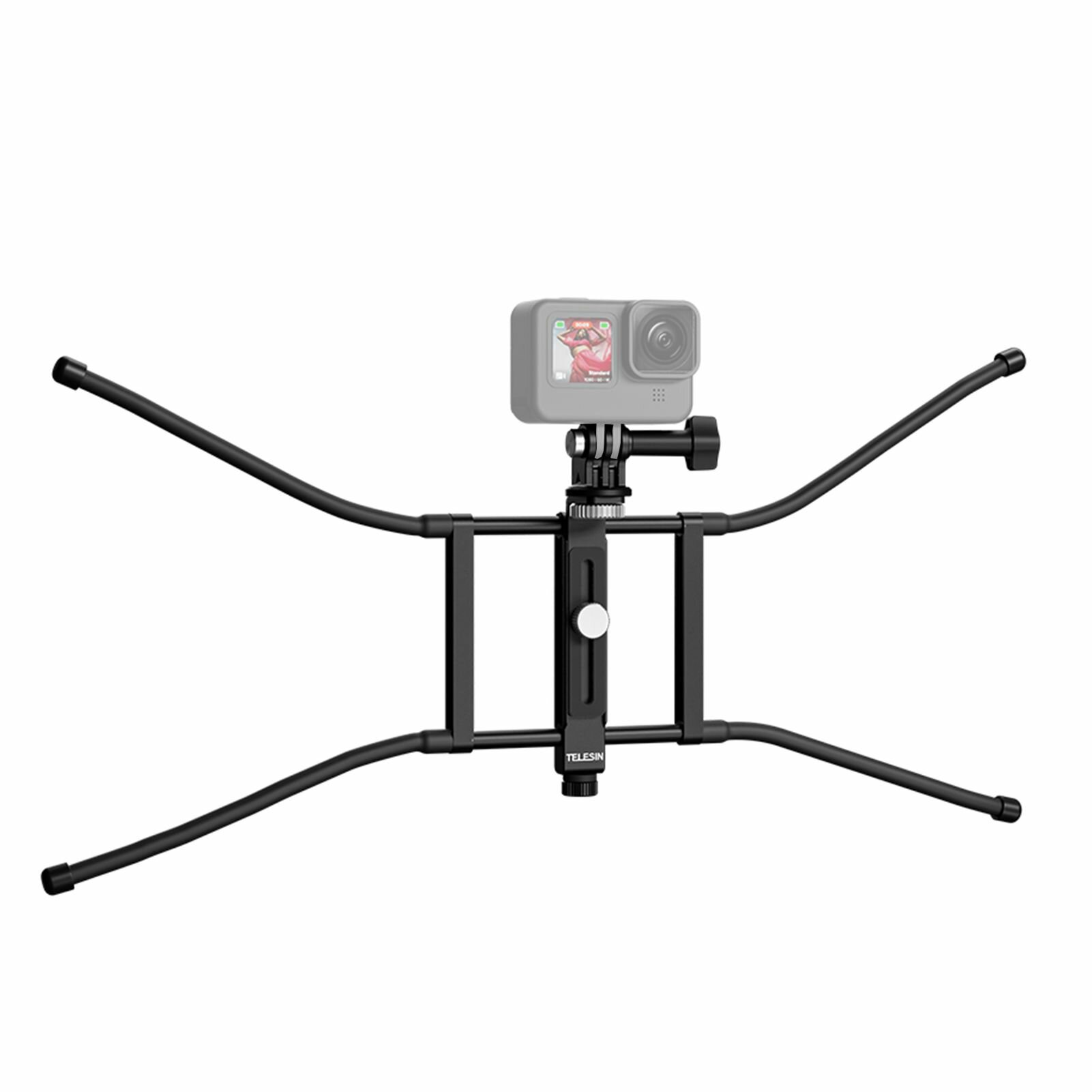 Универсальный алюминиевый кронштейн для крепления на заборе, грузоподъемность 300 г, с зажимом для телефона для экшн-камер GoPro Hero 11/10/9/8 iPhone 14/13/12