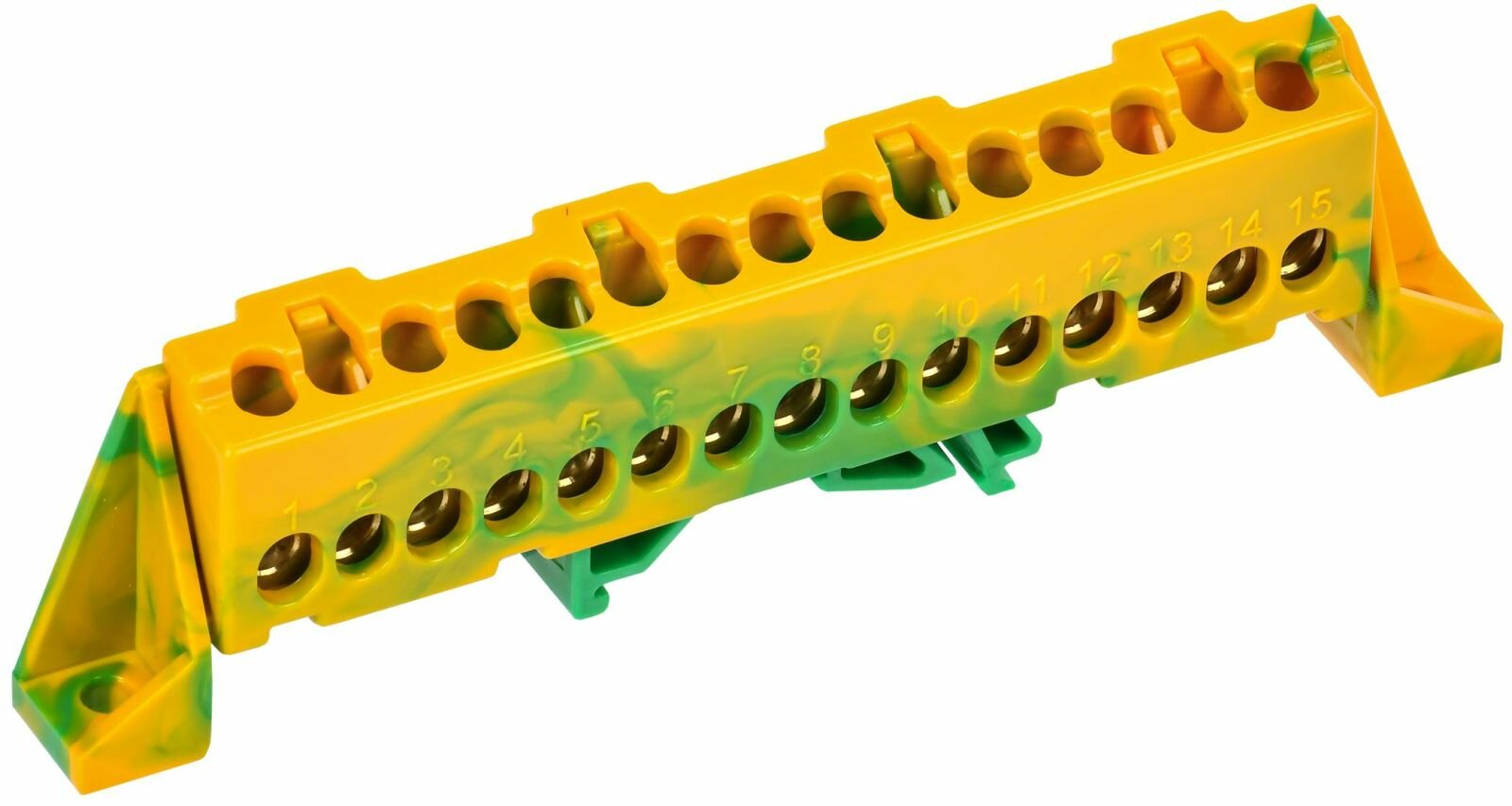 Шина электрическая IEK PE земля в комбинированном DIN-изоляторе Стойка 6х9-15-ЖЗ, Tekfor