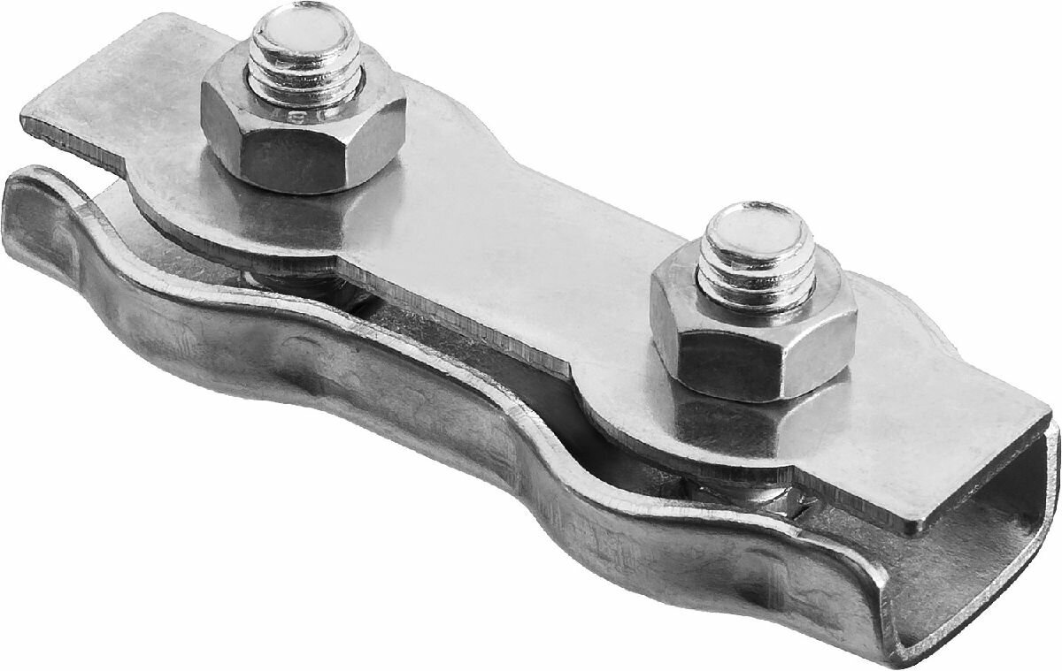 Зажим троса двойной ЗУБР 2 мм 100 шт. (4-304445-02)