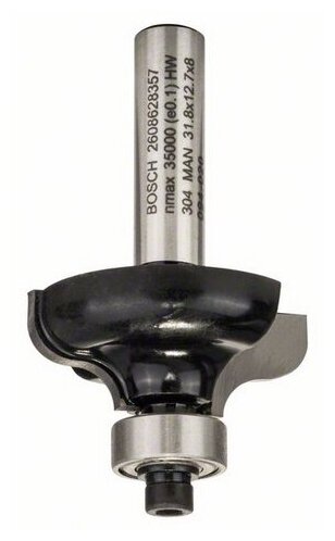 Фреза Профильная 31,8x12,4х8х54мм, радиус 4.8мм, BOSCH 2608628357