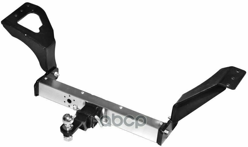Фаркоп с нержавеющей накладкой Nissan X-trail T31 2007-2014 съемное крепление шара под американский квадрат PT Group арт. 081.