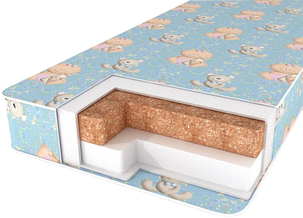 Матрас Alis "Иван Царевич", беспружинный, съемный чехол, хлопок