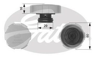 Крышка расширительного бачка CHEVROLET CRUZE 09-, AVEO 11-, COBALT 11-; OPEL ASTRA H, J 04- Gates