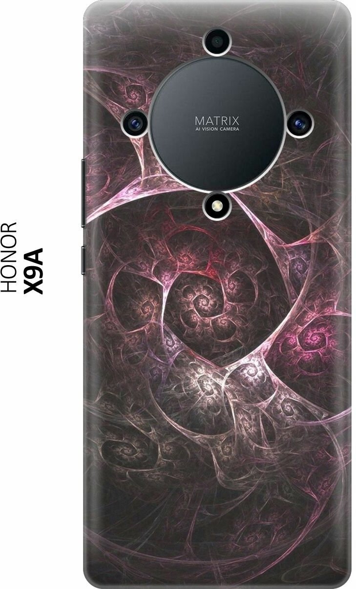 Силиконовый чехол на Honor X9a, Magic5 Lite, Хонор Х9А, Мэджик 5 Лайт с принтом "Темная абстракция"
