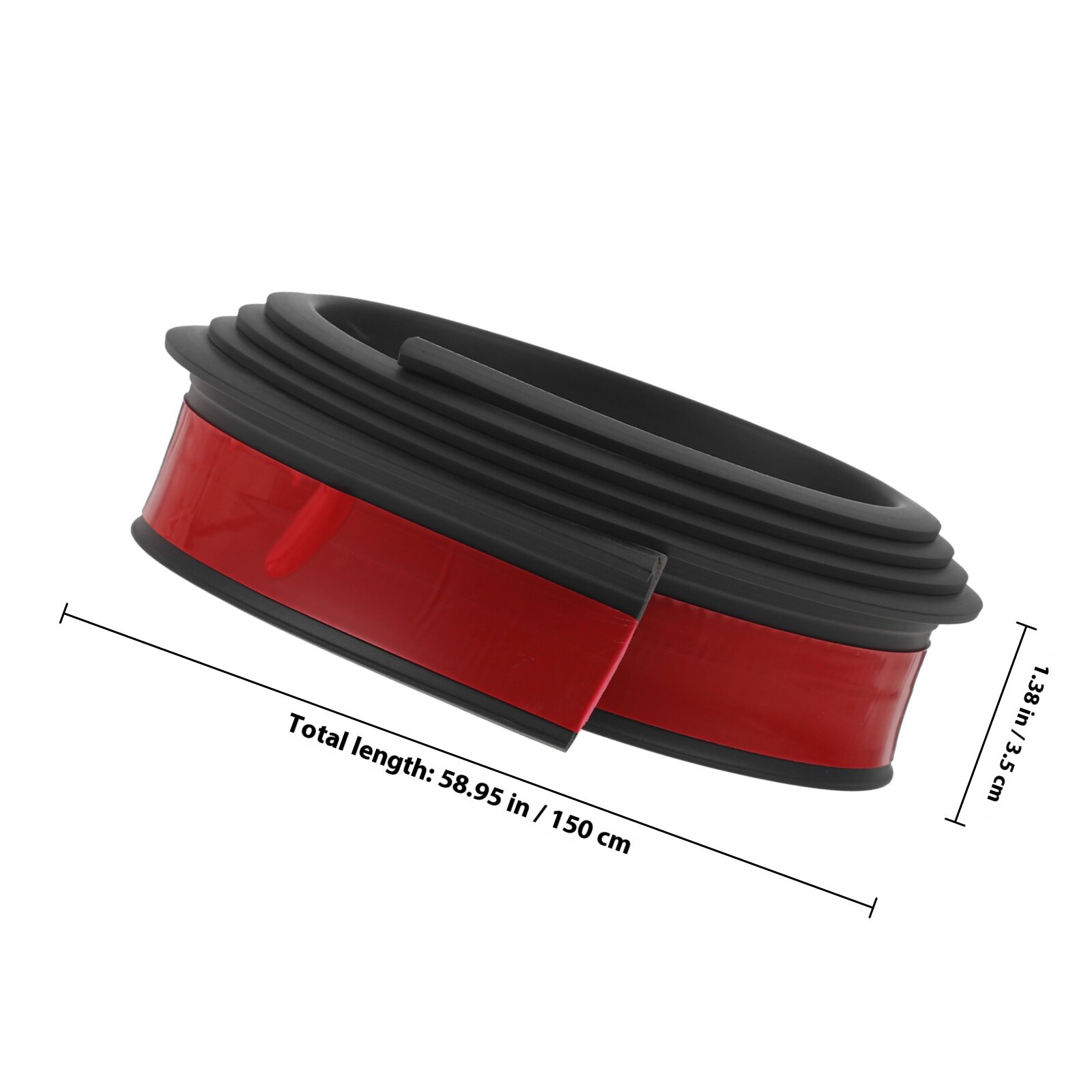 1 Roll Резиновый Уплотнитель Для Автомобилей С Клеевой Лентой 150.00X3.50X0.20CM