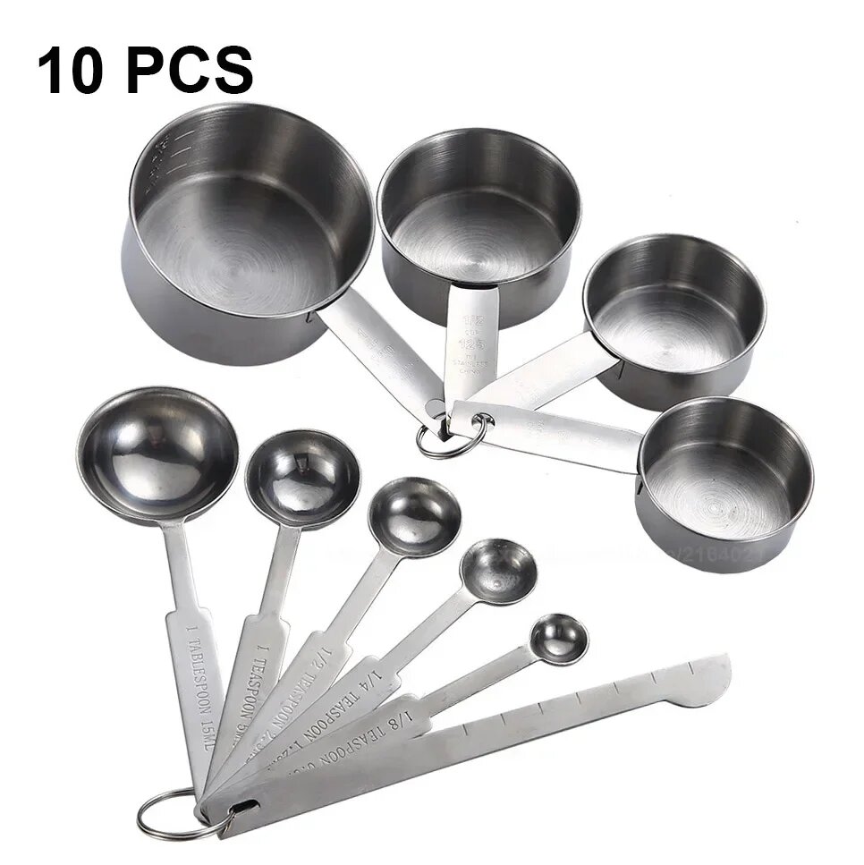 Мерные ложки Upors из нержавеющей стали 10PCS